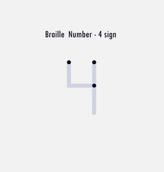 Sign language number 4 Royalty Free Vector Image