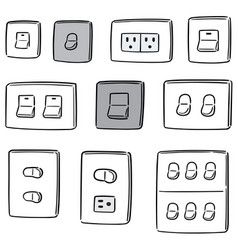 Set electric switch Royalty Free Vector Image - VectorStock