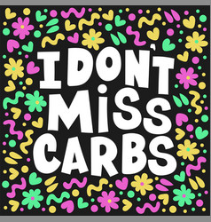 No carbs healthy lifestyle nutrition problem Vector Image