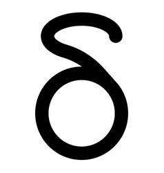Delta greek symbol capital letter uppercase font Vector Image
