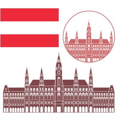 Austria tourism travel landmarks and austrian Vector Image