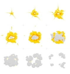 Animation explosion Royalty Free Vector Image - VectorStock