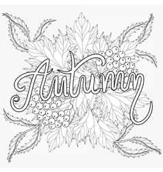 Zentangle stylized autumn fall leaves background Vector Image