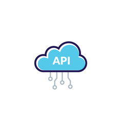 Api and software integration icon on white Vector Image
