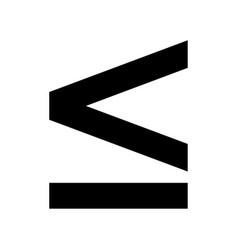 Less than or equal to mathematics symbol Vector Image