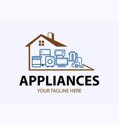 Modern minimalist home appliance store logo Vector Image