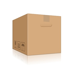 Closed cardboard box isolated in format Royalty Free Vector