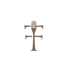 F letter ff initial s logo line art outline Vector Image