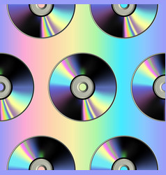Cd disk seamless pattern on holographic background