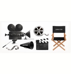 Film director set Royalty Free Vector Image - VectorStock