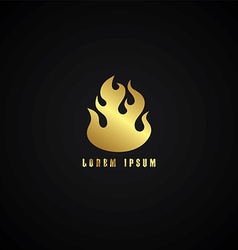 Golden fire theme Royalty Free Vector Image - VectorStock