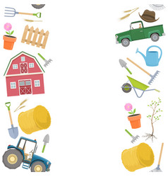 Farming agricultural borders Royalty Free Vector Image