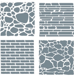 Stone cladding texture set Royalty Free Vector Image