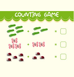 Matching picture number worksheet Royalty Free Vector Image