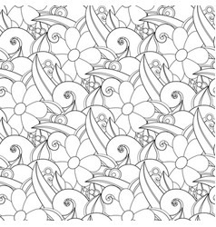 Colored seamless pattern with floral motifs Vector Image