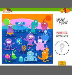 Educational counting activity Royalty Free Vector Image