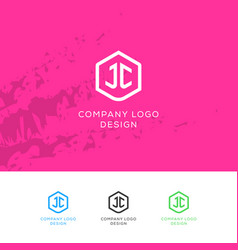 Jc company letter logo design template Royalty Free Vector