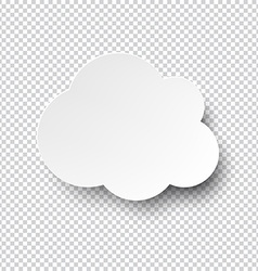 Blank cloud paper note with shadow Royalty Free Vector Image