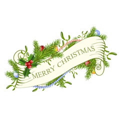 Vintage merry christmas greetings Royalty Free Vector Image