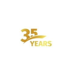 Isolated abstract golden 35th anniversary logo Vector Image