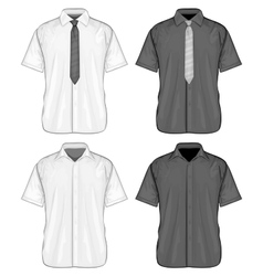 Mens black short sleeve t-shirt design templates Vector Image