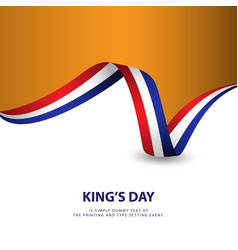 Kings day template design Royalty Free Vector Image