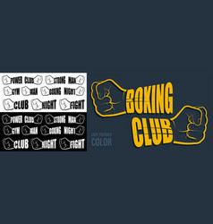 Volumetric letters with name boxing fight 2021 Vector Image