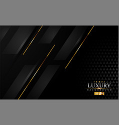 Modern black luxury background with golden lines Vector Image