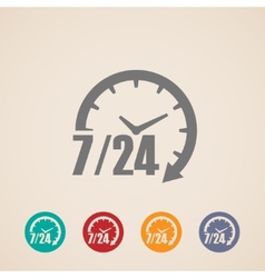 24 7 Royalty Free Vector Image - VectorStock