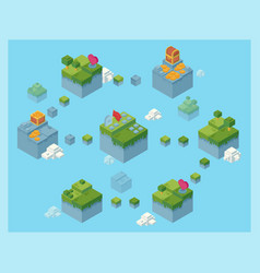 Stage game level map design for arcade computer Vector Image