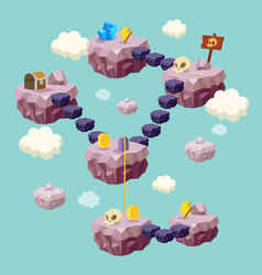 Stage game level map design for arcade computer Vector Image