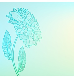 Background with single flower Royalty Free Vector Image