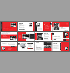 Presentation and slide layout template design red Vector Image