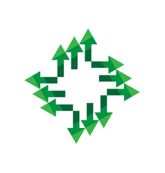 Green process arrow icon promotion design Vector Image