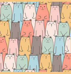 King bear pattern background for kids Royalty Free Vector