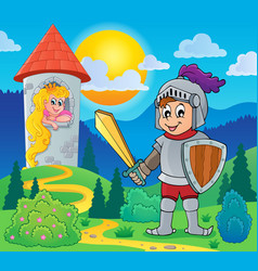 Knight theme collection 1 Royalty Free Vector Image