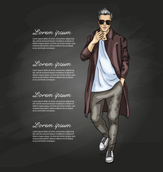 Man model Royalty Free Vector Image - VectorStock