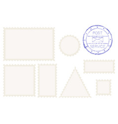 Blank post stamp shape - rectangle triangle Vector Image