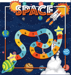 Count number space theme Royalty Free Vector Image