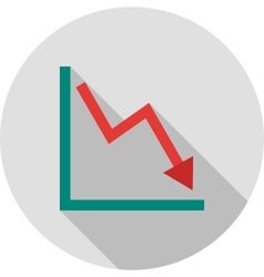 Declining Line Graph Royalty Free Vector Image