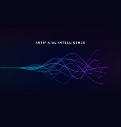 Ai visualization artificial intelligence and deep Vector Image