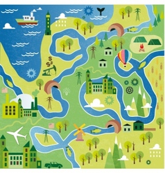 Cartoon map Royalty Free Vector Image - VectorStock