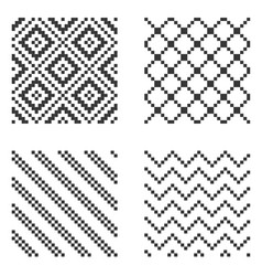 Pixel pattern set Royalty Free Vector Image - VectorStock