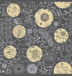 Abstract seamless pattern on a scientific theme Vector Image