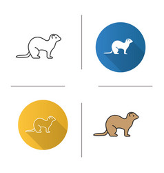 Ferret linear icon Royalty Free Vector Image - VectorStock