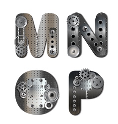 Mechanical alphabet Royalty Free Vector Image - VectorStock