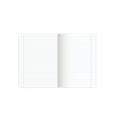 Ruled sheet notebook paper paper template Vector Image