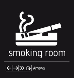 Smoking room sign door area stiker men Royalty Free Vector