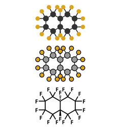 Perfluorodecalin fluorocarbon molecule used Vector Image