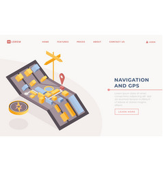 Hud navigation city map screen interface Vector Image